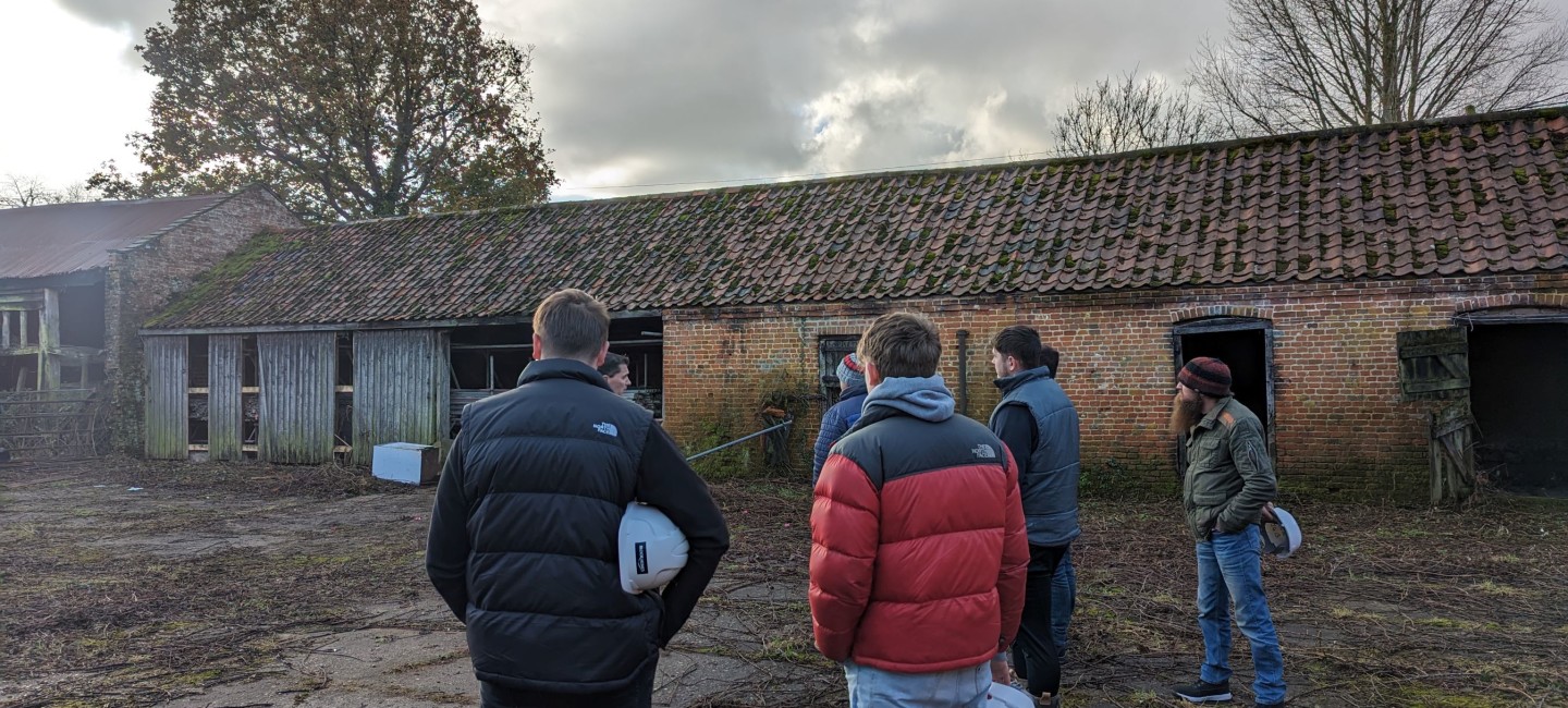 Construction students learn about barn conversions on site visit | City ...